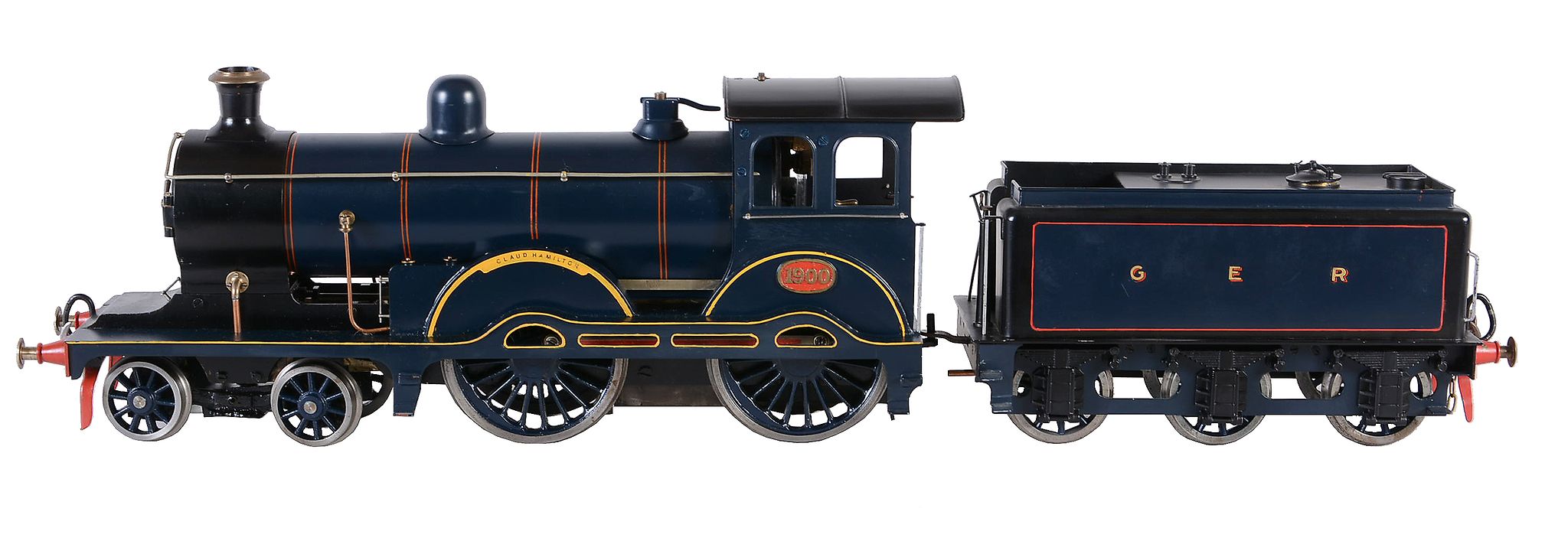 A fine gauge 3 Great Eastern Railway 4-4-0 tender locomotive No 1900 ...