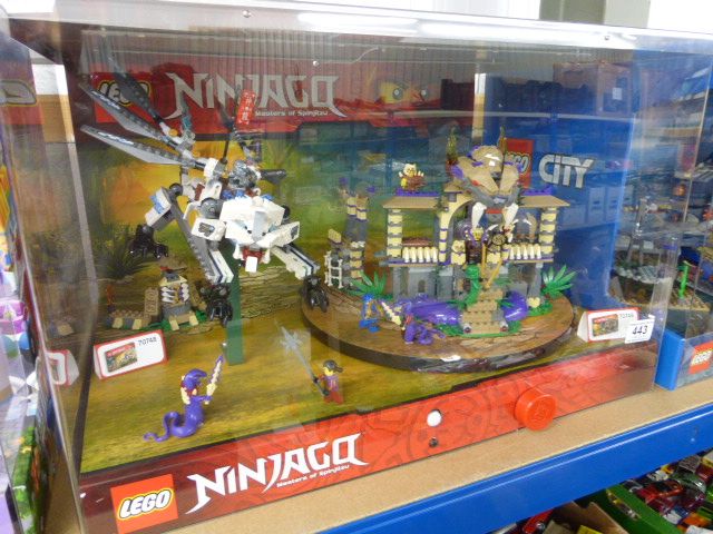 Large Lego Ninjago shop display showcase 70748 Titanium Dragon and ...