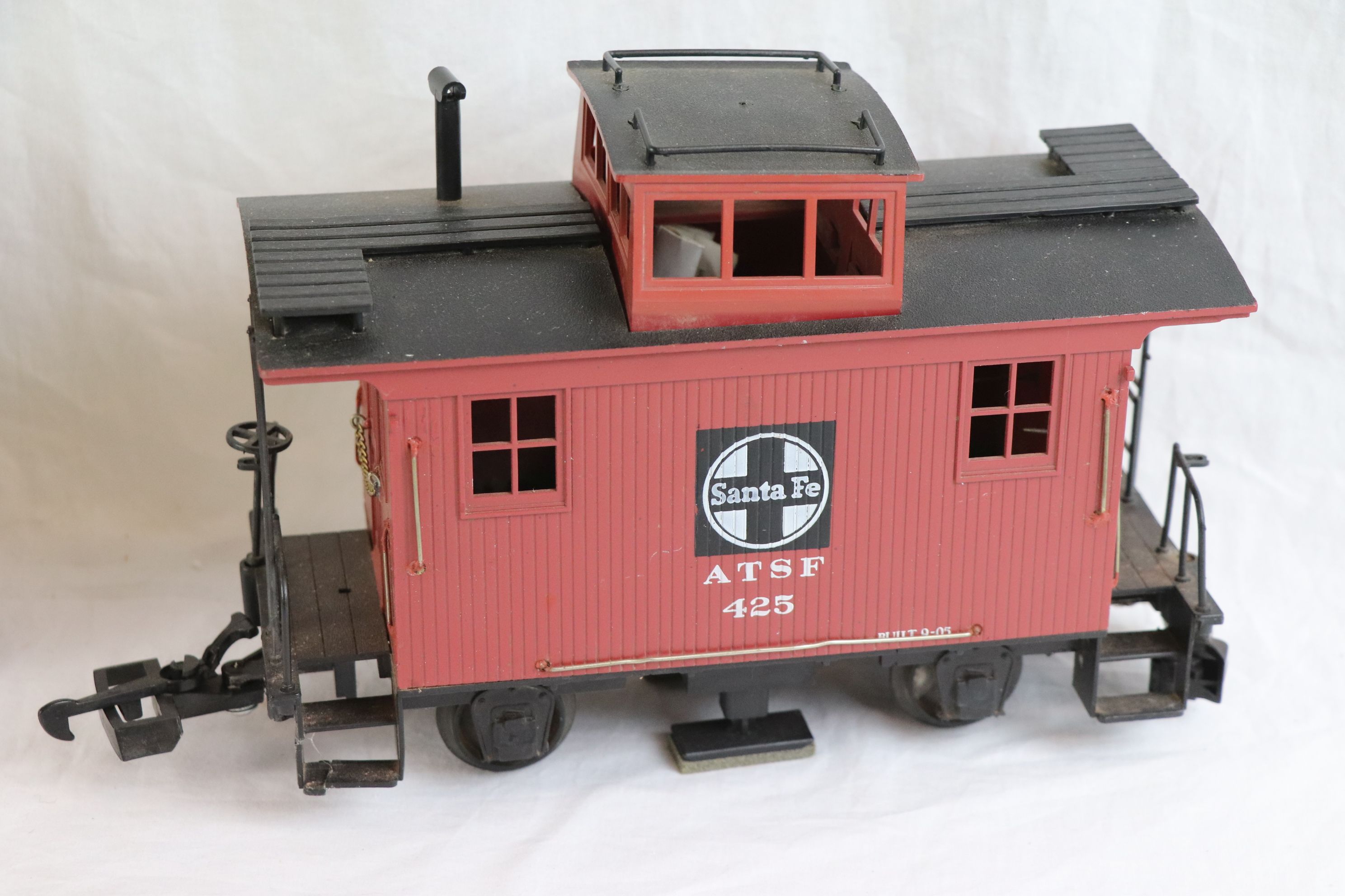 G Scale model railway - Bachmann Gandy Dancer plus 6 x items of rolling ...
