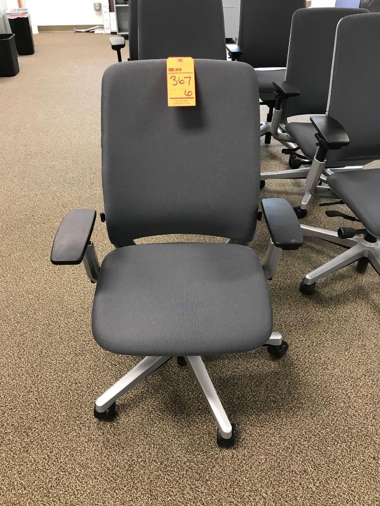 Lot of (6) Steelcase Amia - Model: 4821410 chairs. 4-Way Adjustable ...