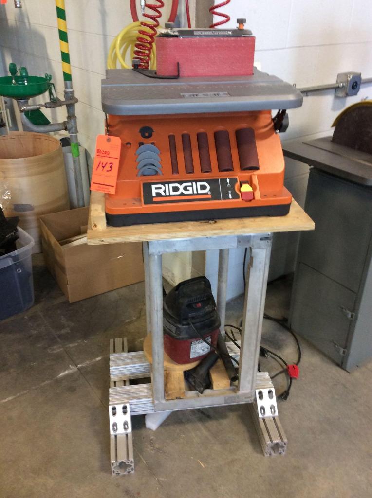 Ridgid 4" x 10" bench top belt sander with table, mn EB44242