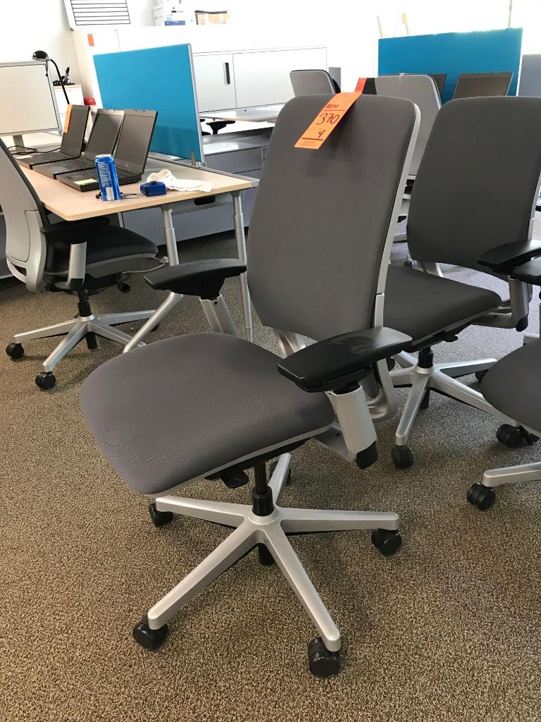 Lot of (4) Steelcase Amia - Model: 4821410 chairs. 4-Way Adjustable ...