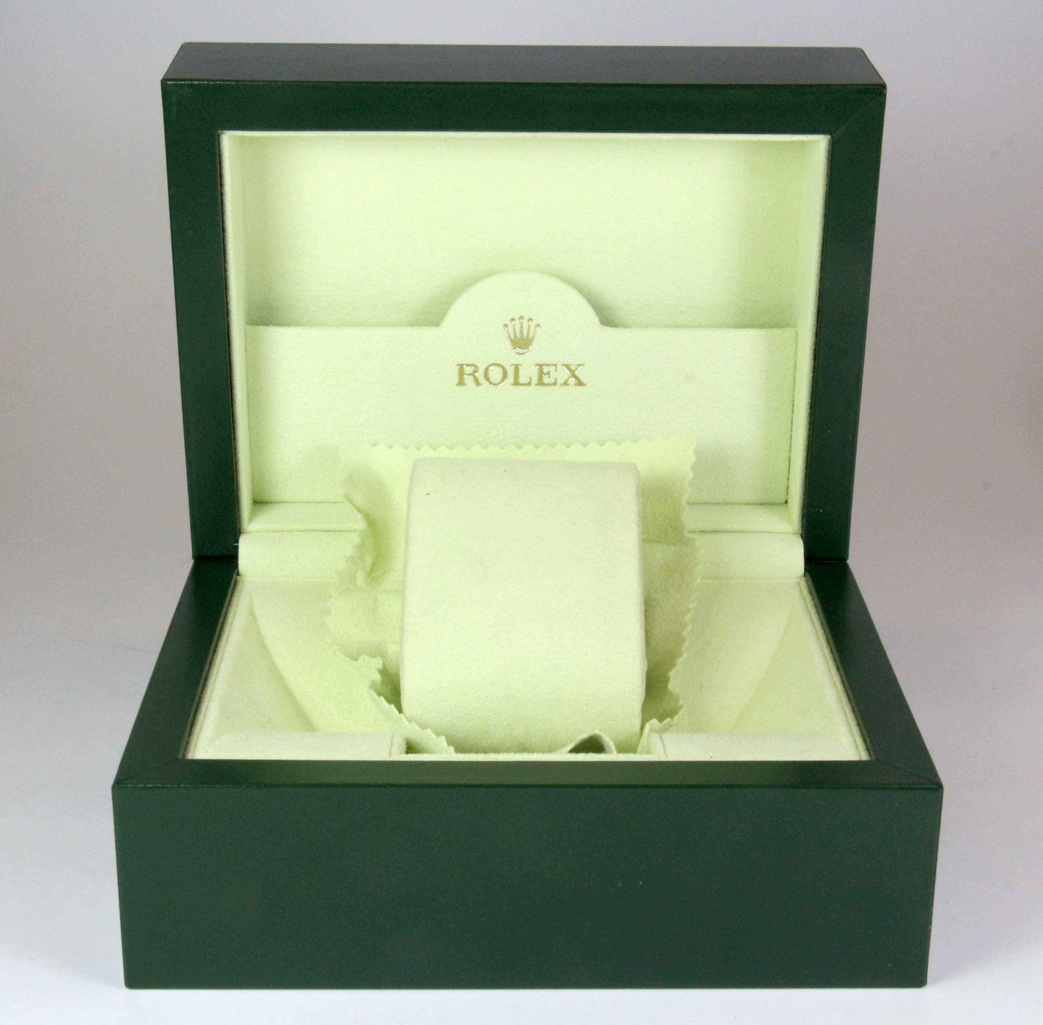 A vintage Rolex watch box.