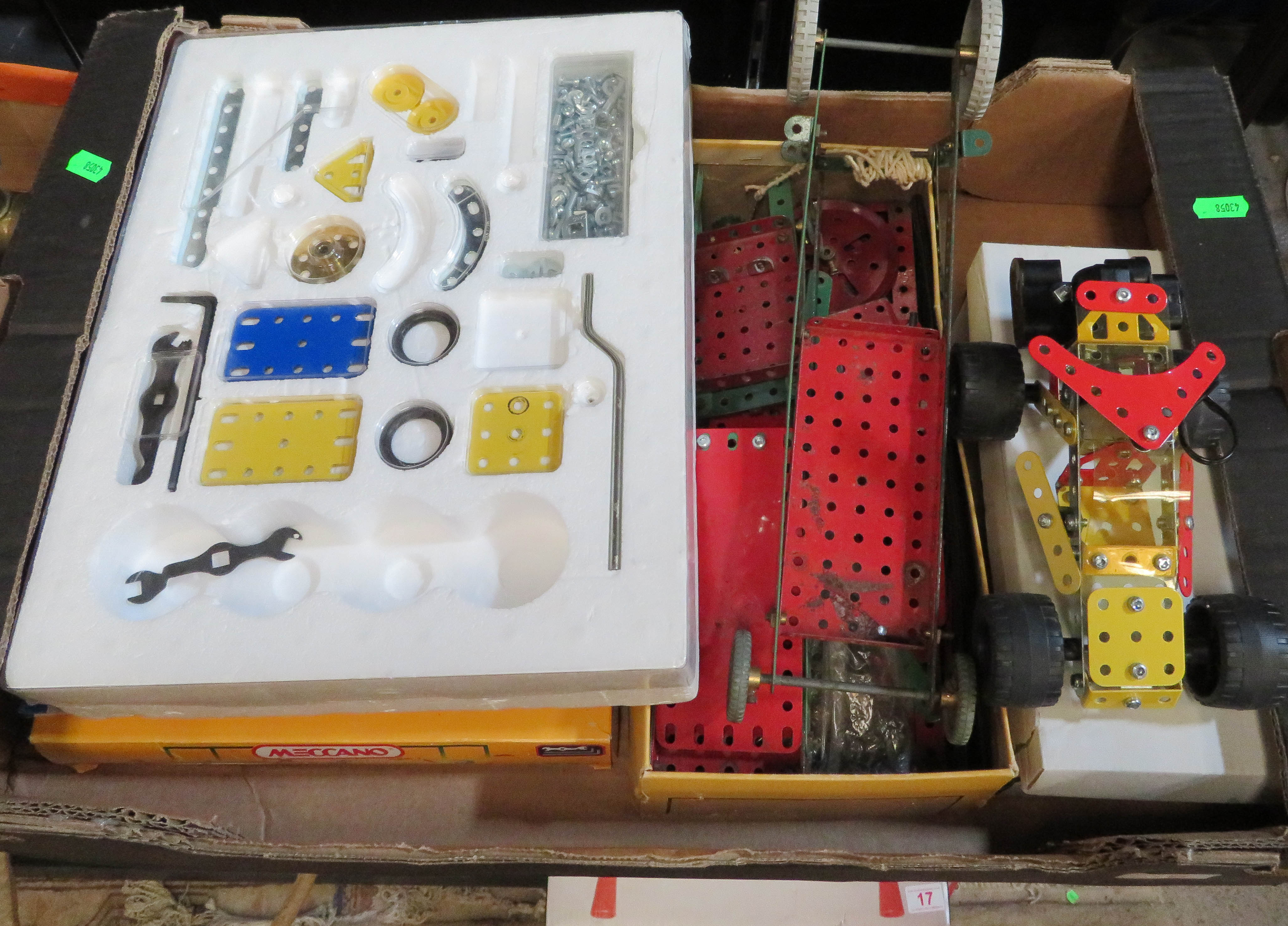 Meccano sets old and new