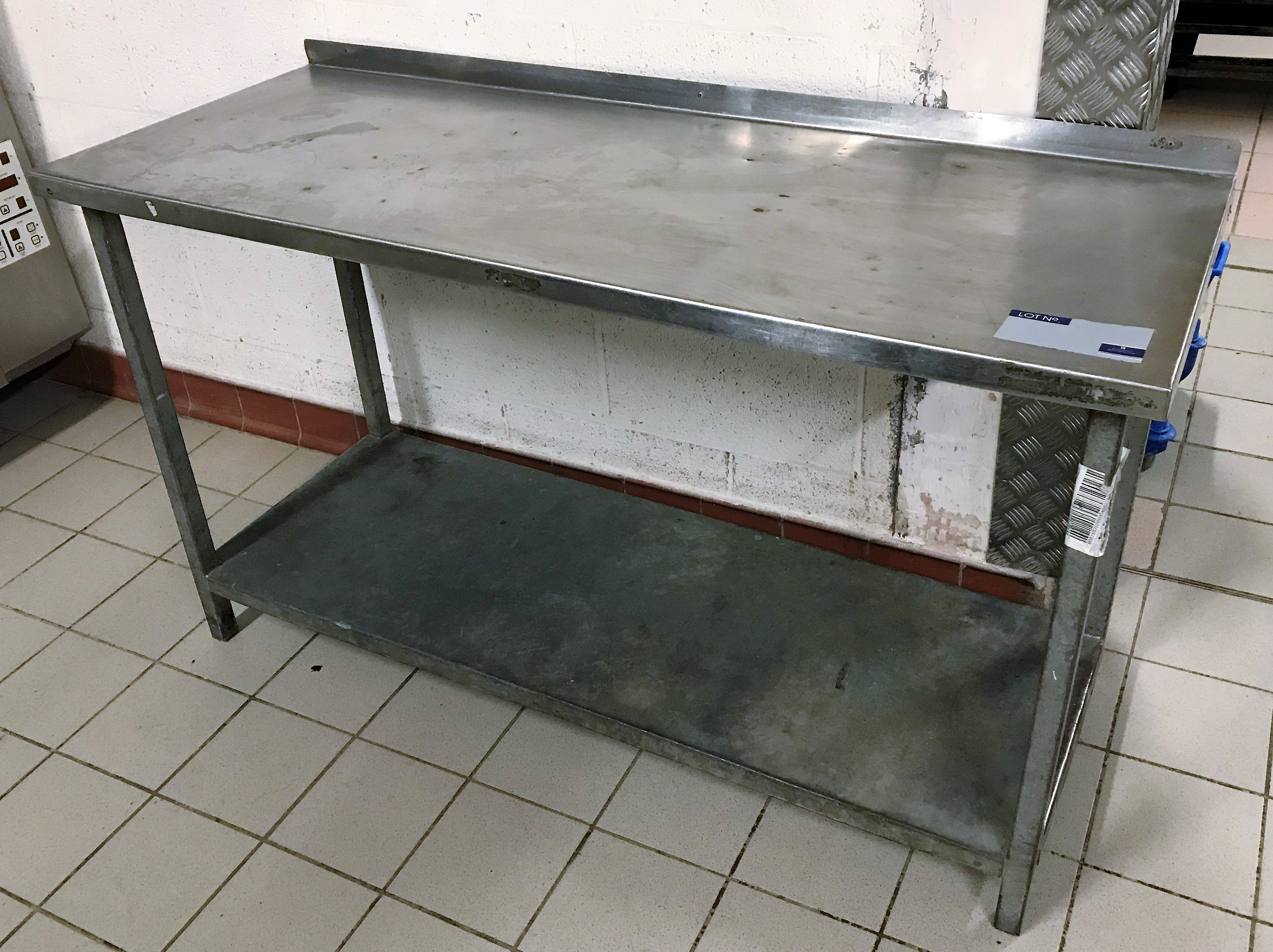 A Stainless Steel Work Bench, 55in x 21in x 31in h.