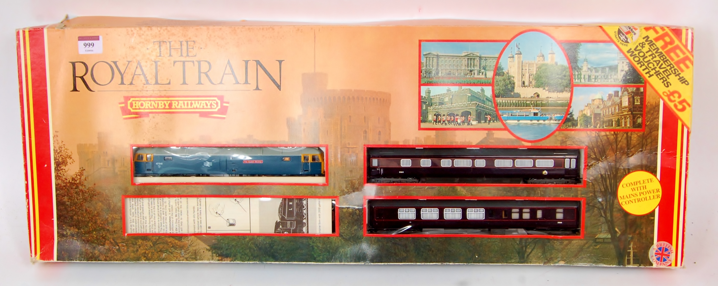 A Hornby R557 Royal Train set containing BR blue class 47 diesel No ...