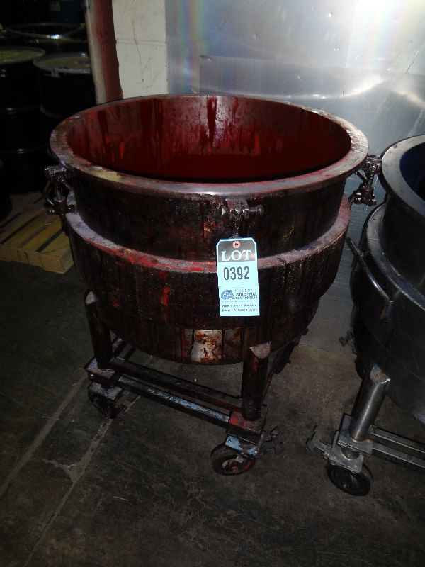 30" DIAMETER PORTABLE STAINLESS STEEL INK MIXING VAT