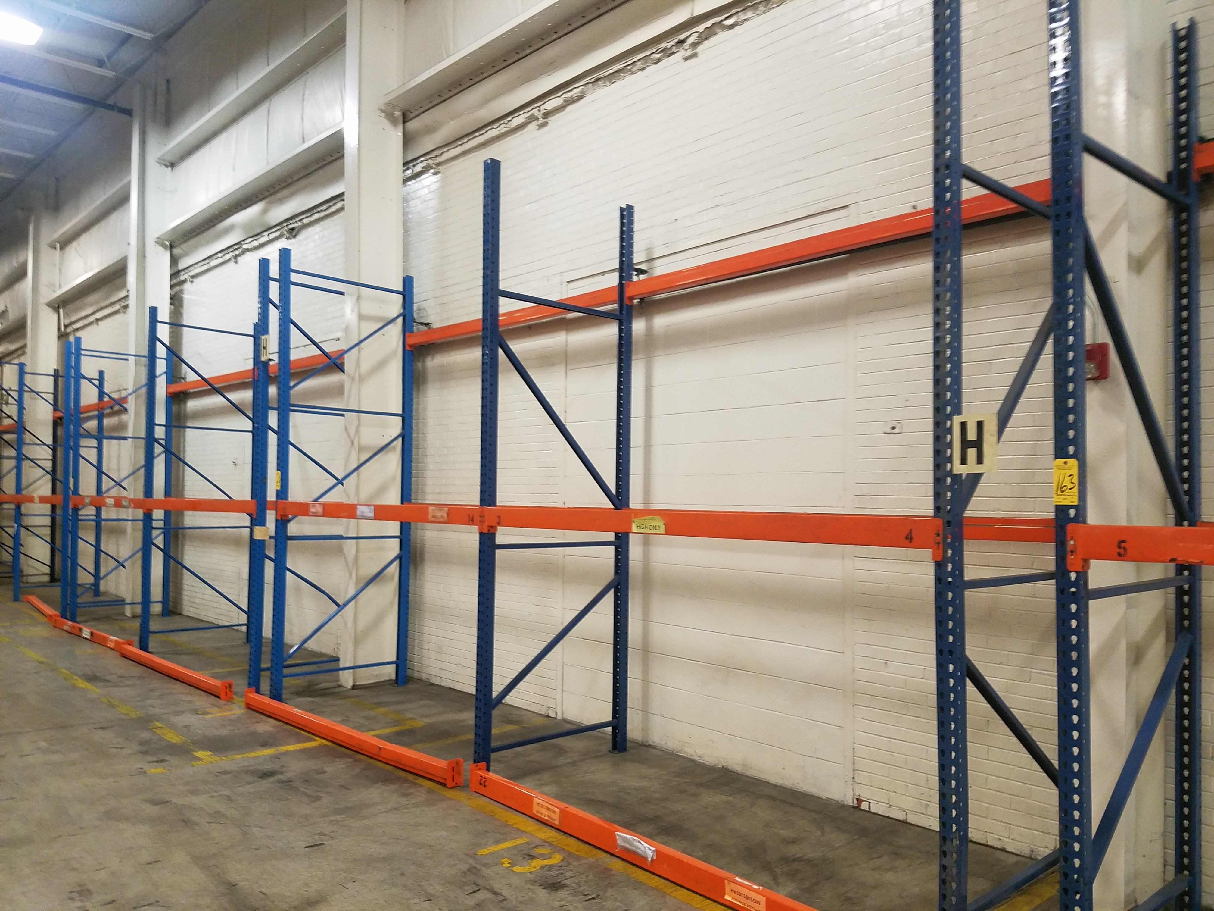 Pallet Racking, 2 Sections 48 in. D x 9 ft W x 14 ft H, Partially ...