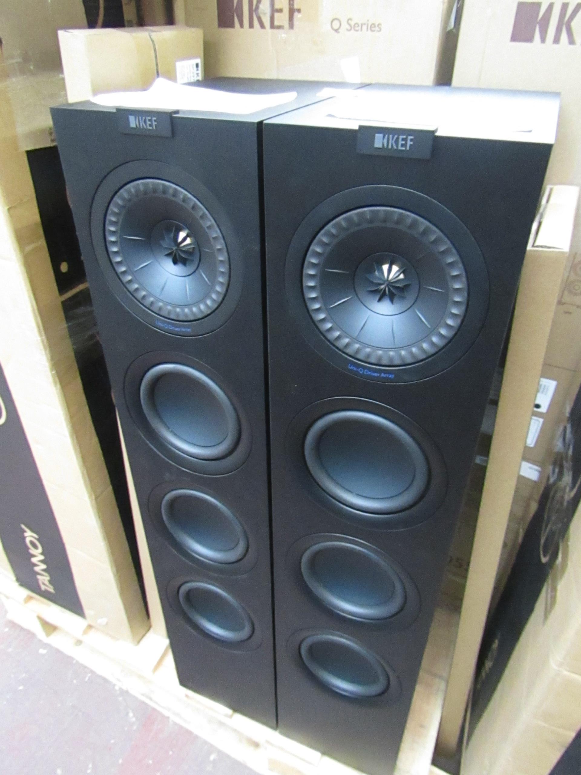 Set of 2 KEF Q Series 550 tall standing speakers, both tested working ...