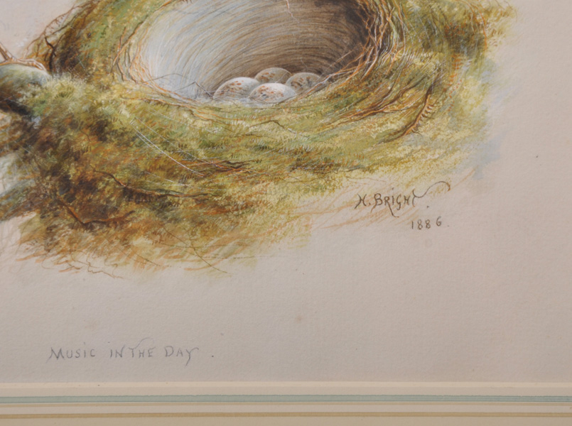 Harry Bright (1846-1895) British. "Music in the Day", Watercolour ...
