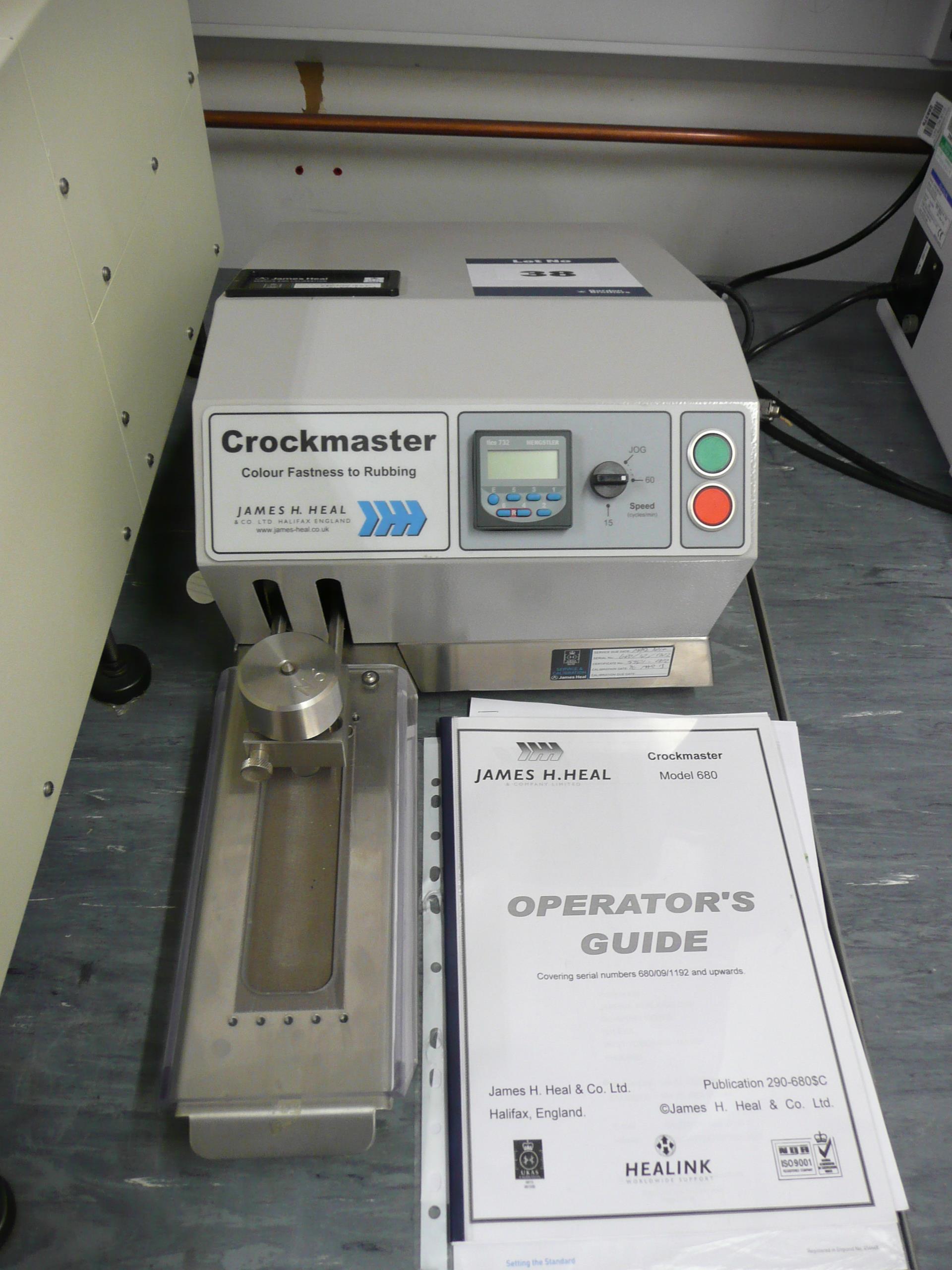 James H Heal, Crockmaster 680, motor driven crock master for colour ...