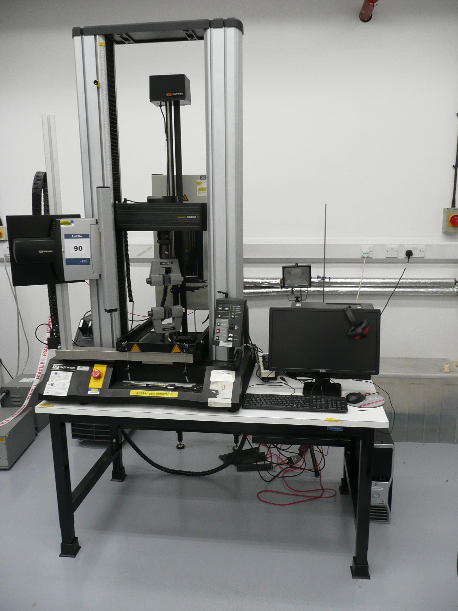 Instron, 5569 Dual column table top tensile tester including computer ...