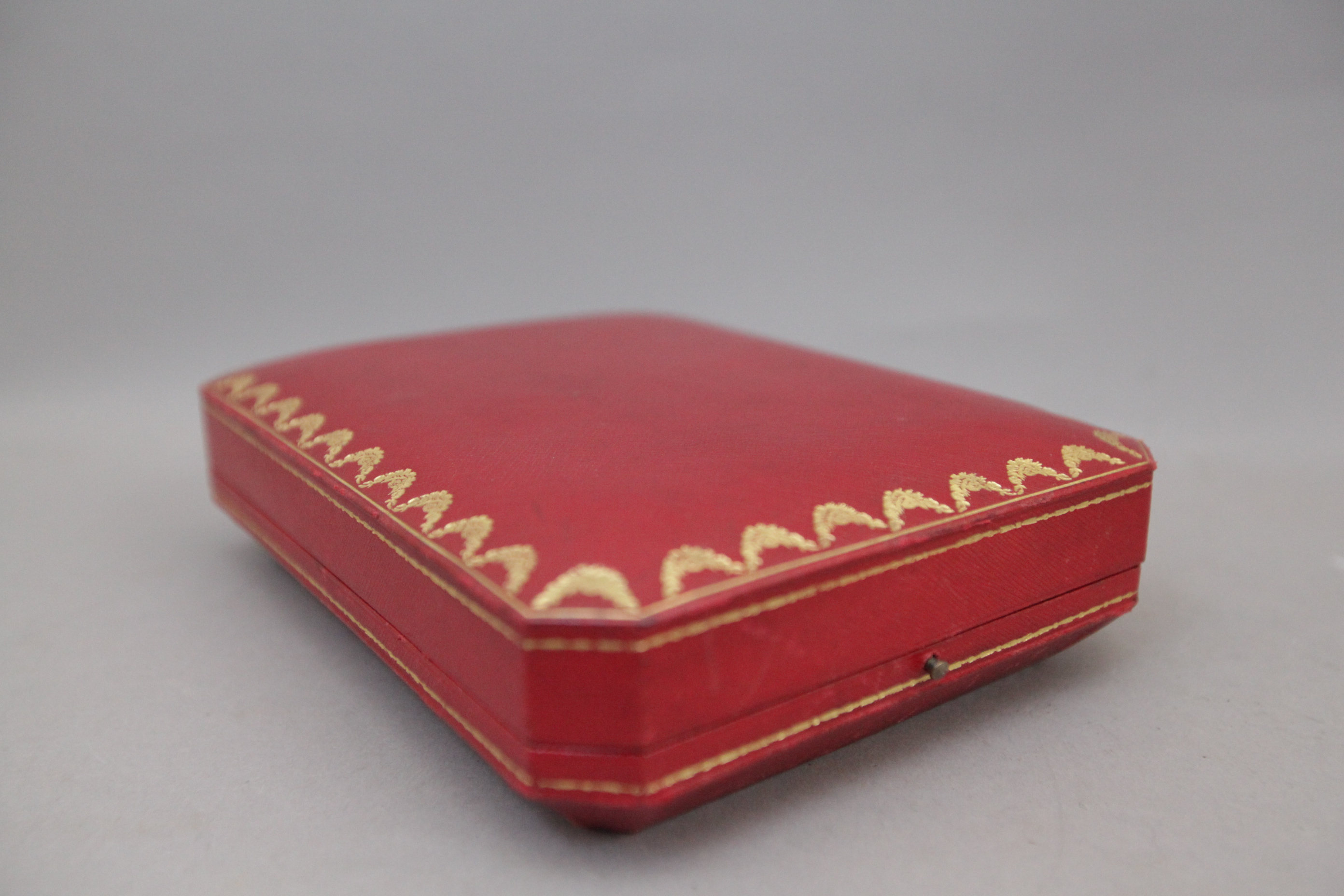Cartier Antique Red Leather Box