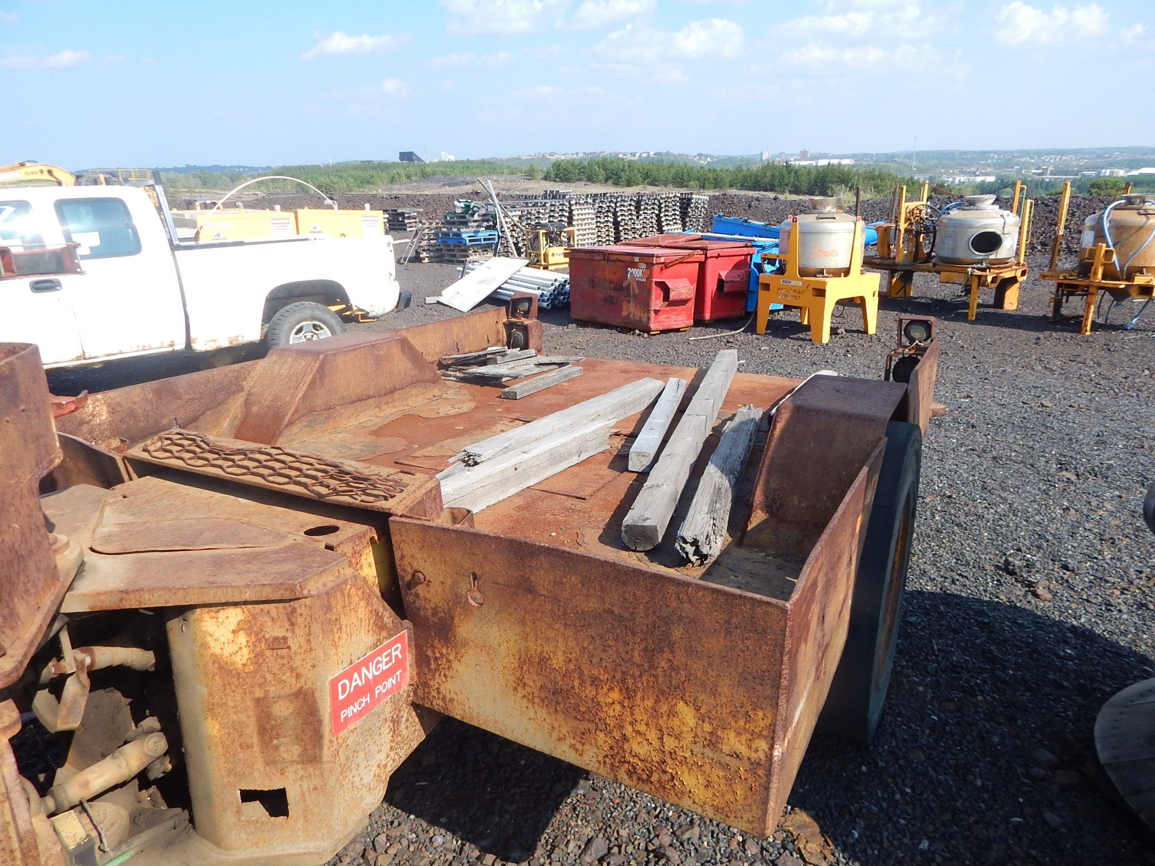 MACLEAN UNDERGROUND BOOM TRUCK WITH INLINE 6 DIESEL ENGINE, TOW BEHIND ...