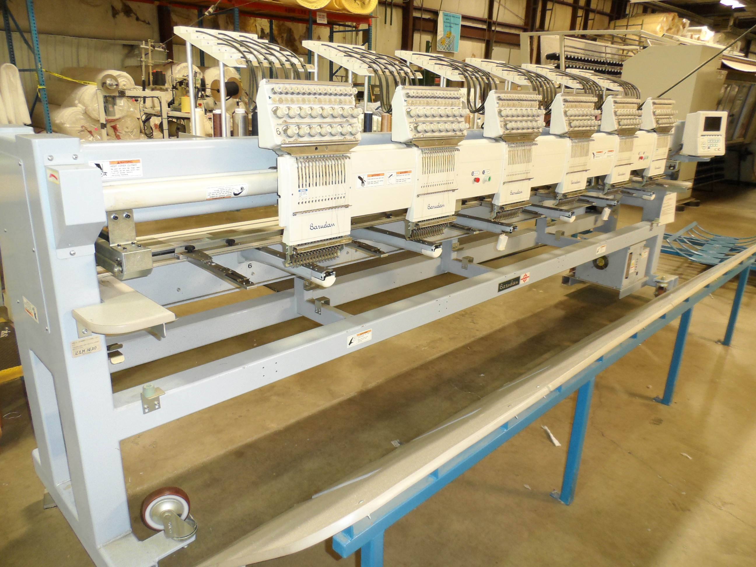2004 Barudan BEVY-Z1506C Multihead Embroidery Machine, (6) Head, (15 ...