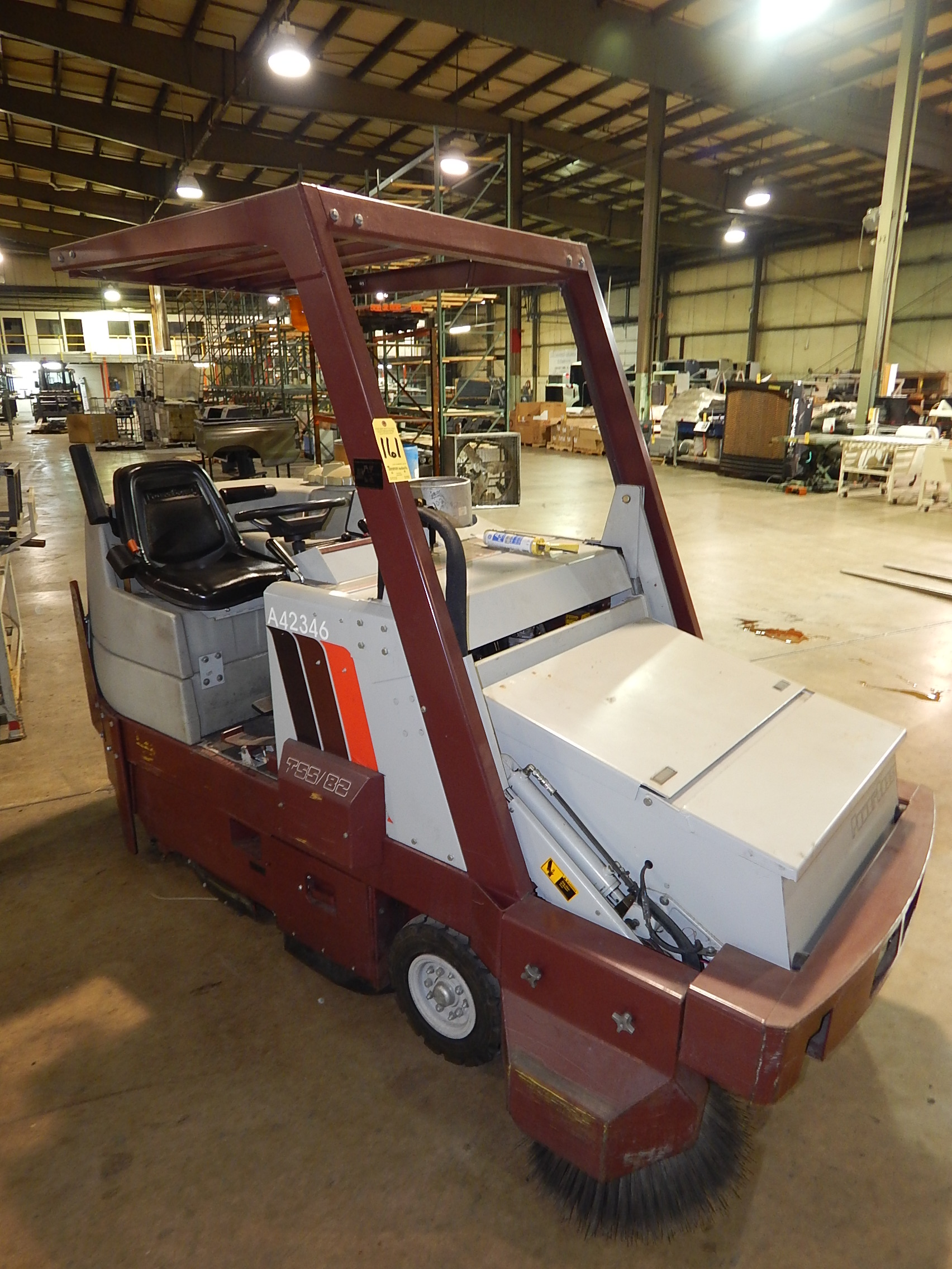 Power Boss Model TSS/82 Ride On Floor Sweeper/Scrubber, SN 9927058, LP ...