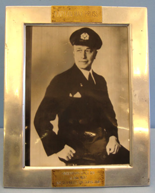 Cast Duralumin Photograph Frame and Photograph Of Kapitan Max Pruss ...