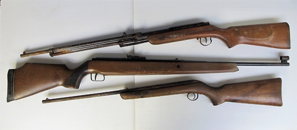 Air Rifles, three vintage air rifles, an Original, model no 55, .22 ...