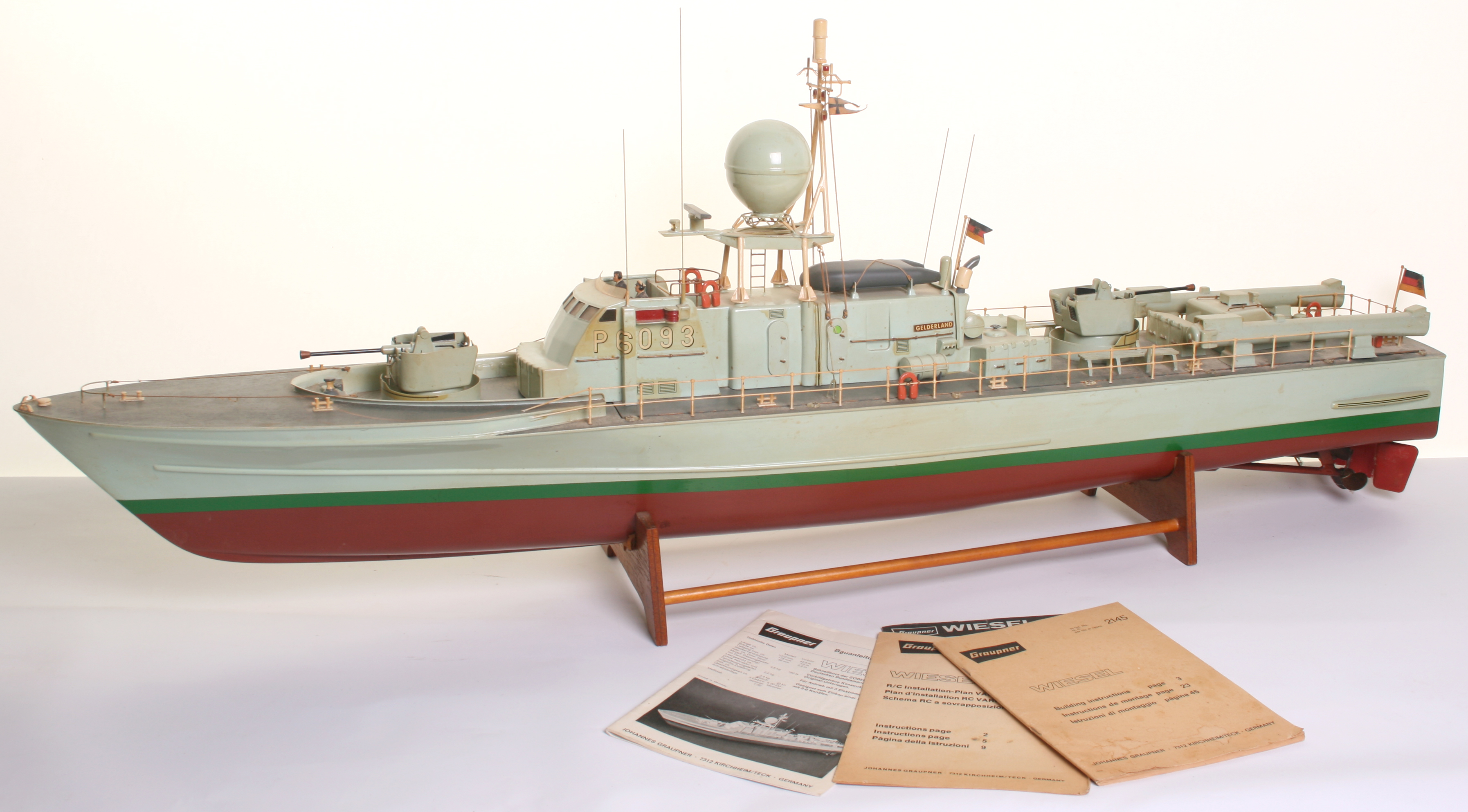 A kit built (Graupner models of Germany) 1/40 scale motorised wooden ...
