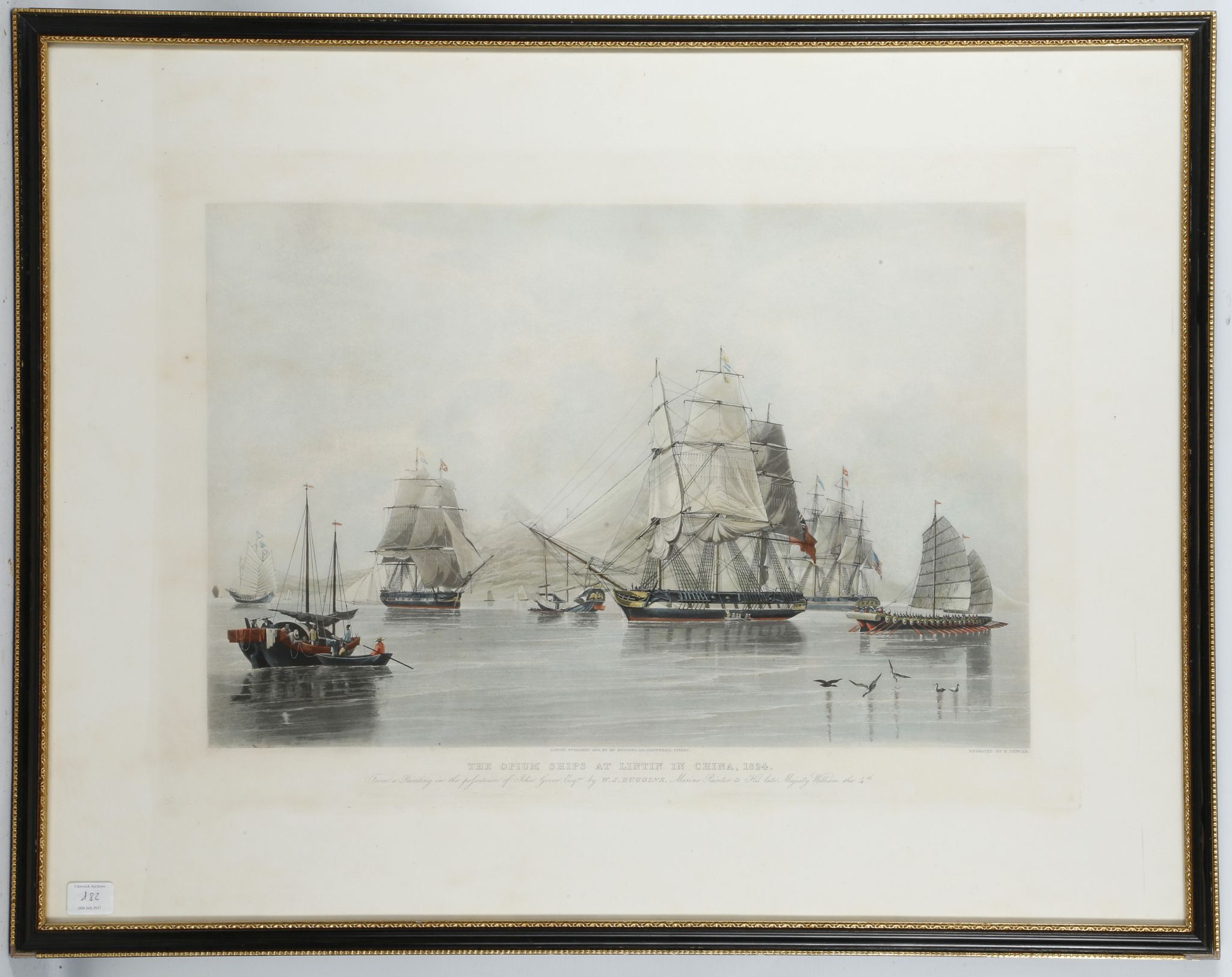 DUNCAN, Edward (1803–1882).The Opium Ships at Lintin in China, 1824 ...