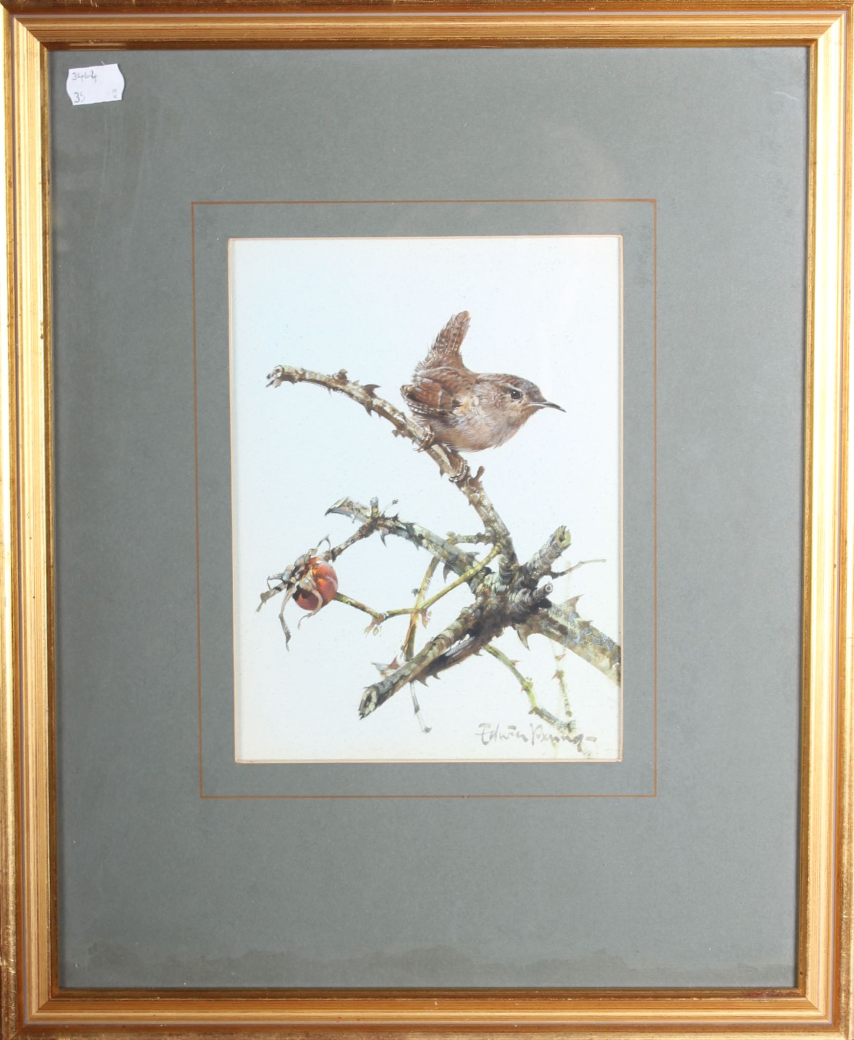 Edwin Penny (British, 1930-2016), 'Wren'. Watercolour and bodycolour ...