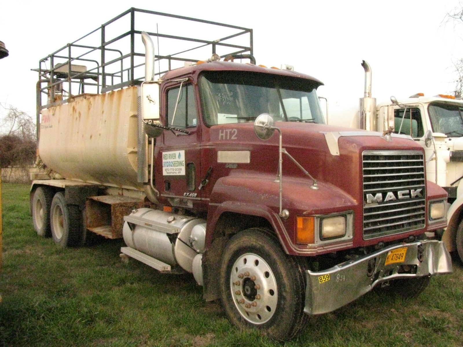 1999 Mack CH613 E7-460 Maxi torque T2130 13 speed, w/Finn T330 hydro ...