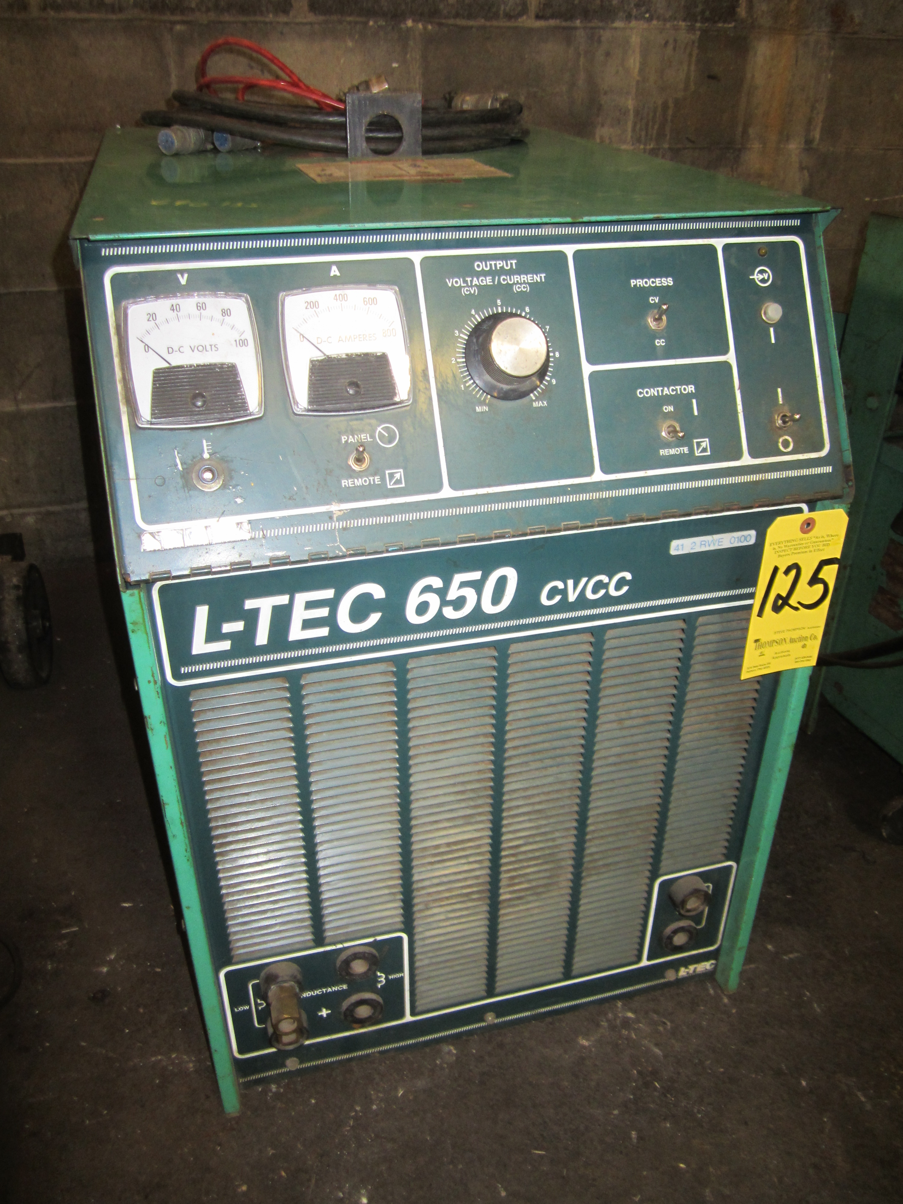 L-Tec Model 650 CVCC Tig Welder, s/n F92A30 643