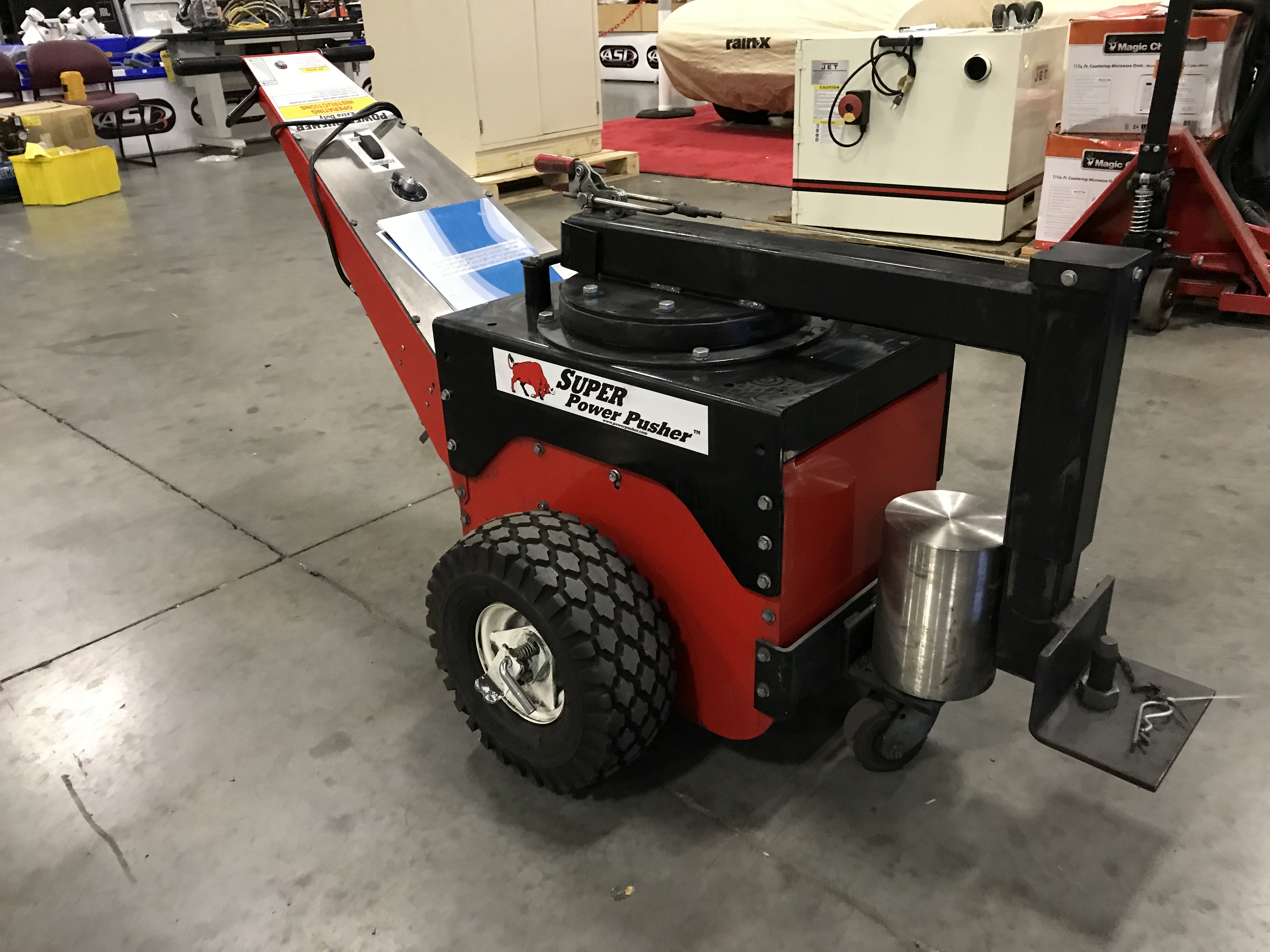 SUPER POWER PUSHER, BUILT IN BATTERY POWER, PUSHES/TOWS APPROX. 396,000 LBS