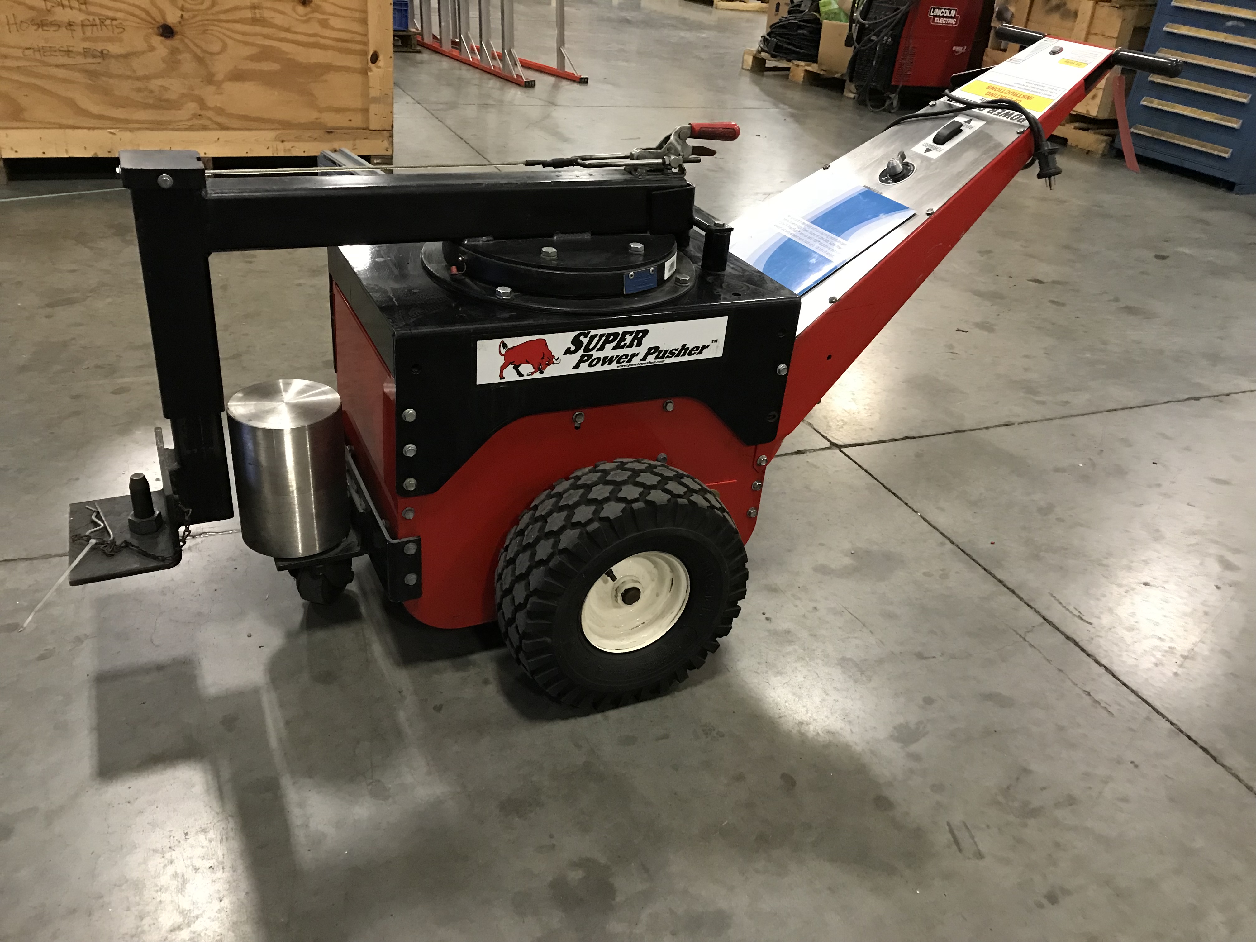 SUPER POWER PUSHER, BUILT IN BATTERY POWER, PUSHES/TOWS APPROX. 396,000 LBS