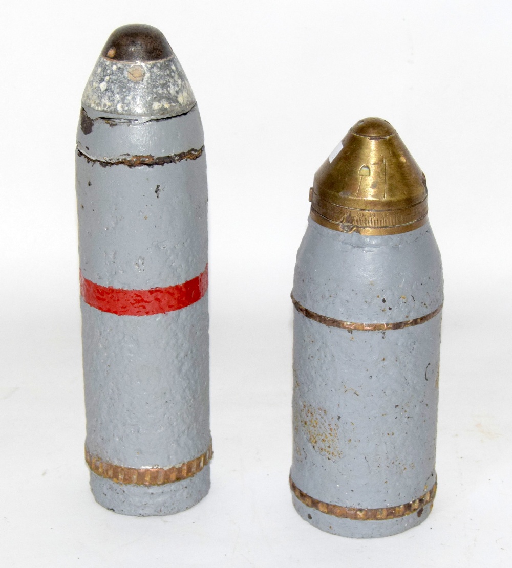 German shells. 77mm and German Howitzer shells with fuses