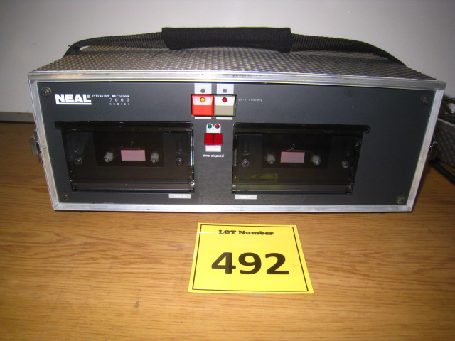NEAL 7000 SERIES INTERVIEW RECORDER, MODEL 1724P. IN ALUMINIUM CARRY ...