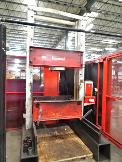 Power Team 50T H-Frame Press With Rolling Bolster, Model PQ120 Series ...