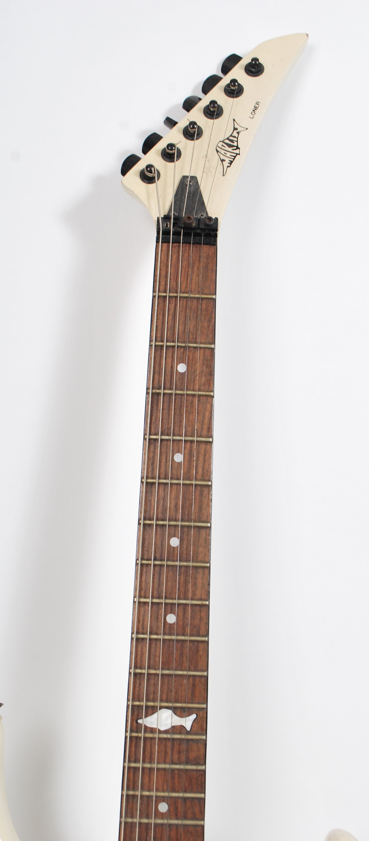 A vintage 20th century Marlin Loner Stratocaster type electric six ...