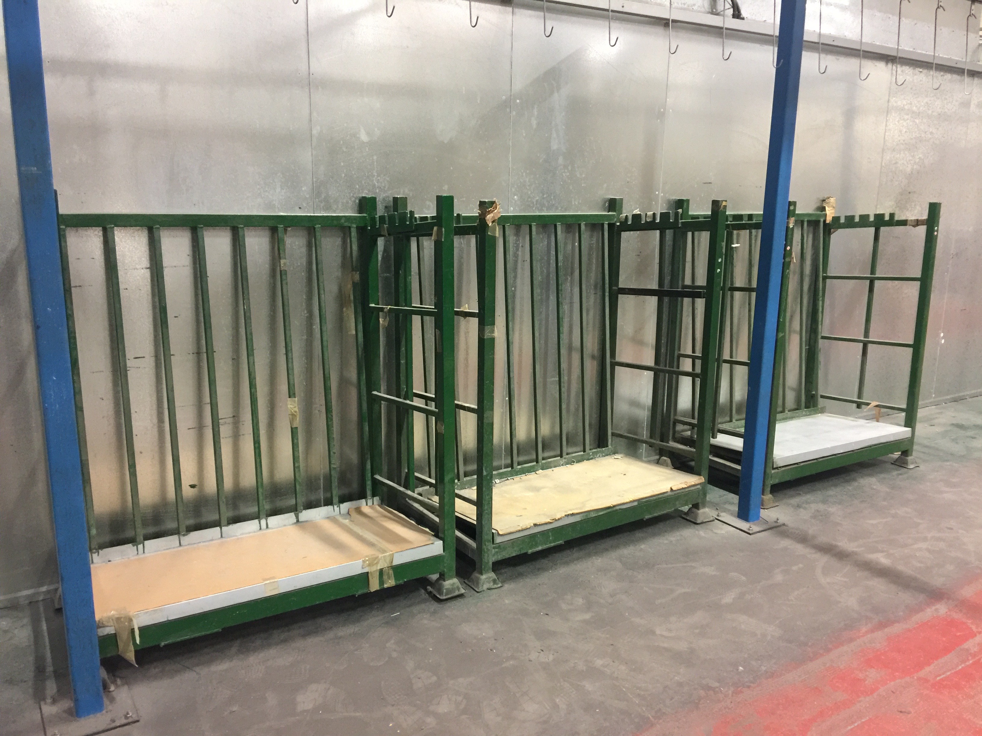 3 x Green Storage Racks