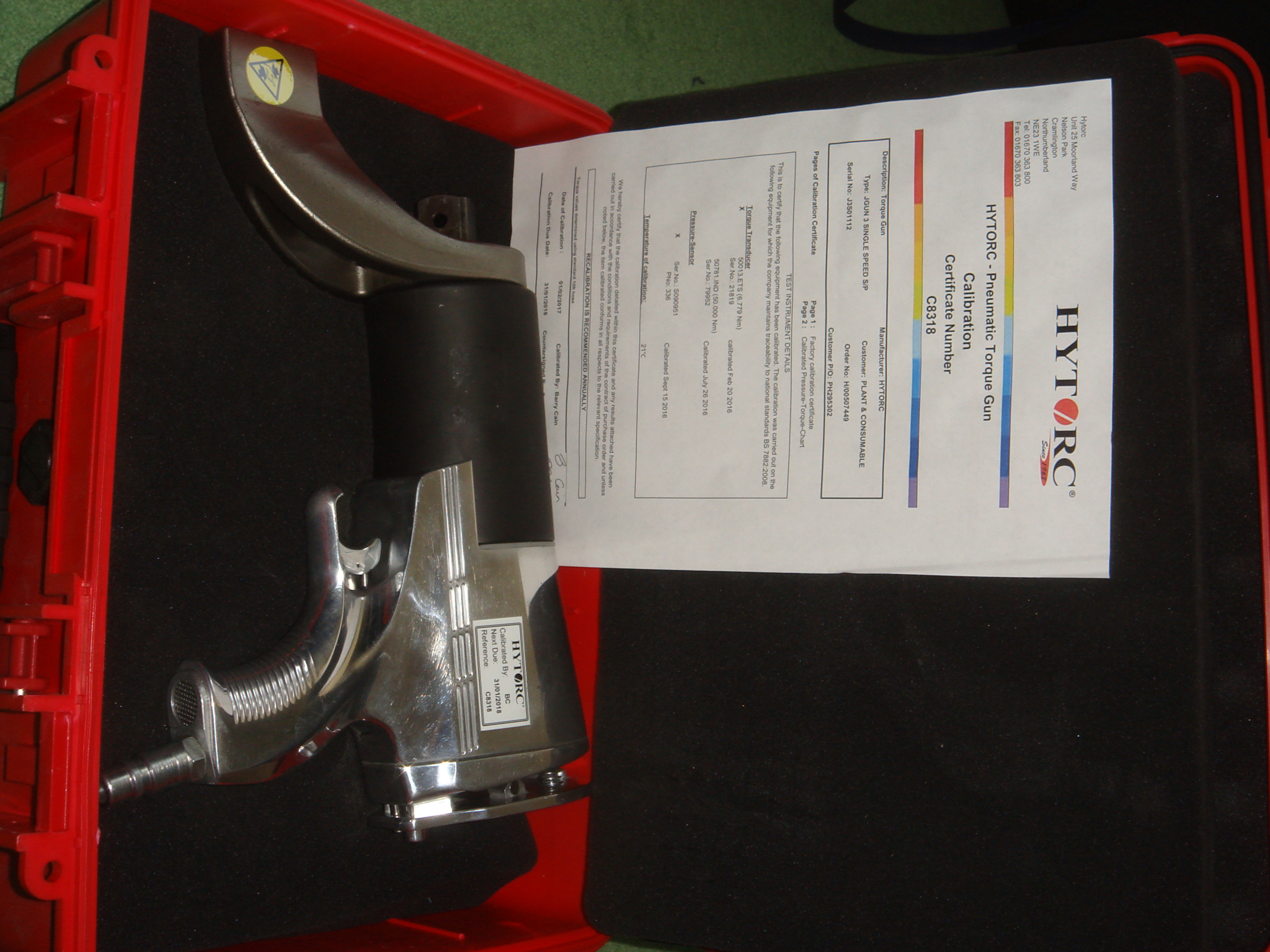 HYTORC JGUN PRECISION PNEUMATIC TORQUE WRENCH GUN: MODEL J-A1-SP. 3/4 ...