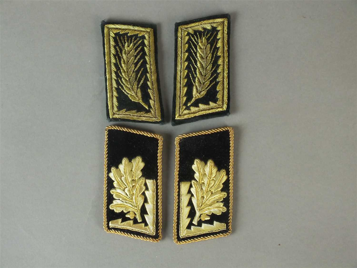 German Third Reich collar tabs - a set of high ranking RAD (Labour ...