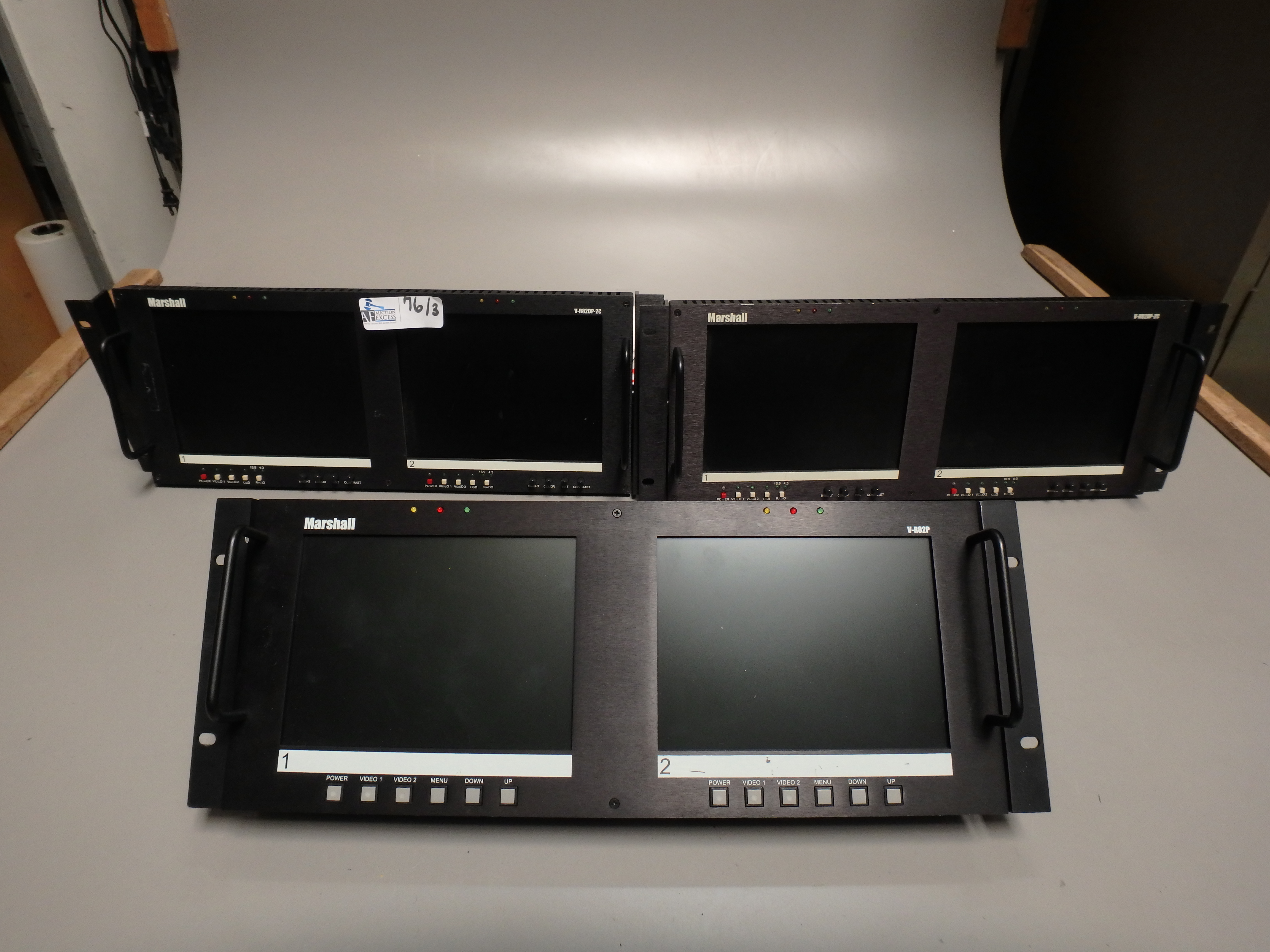 LOT OF 3 MARSHALL LCD RACK MOUNT MONITORS NO PS