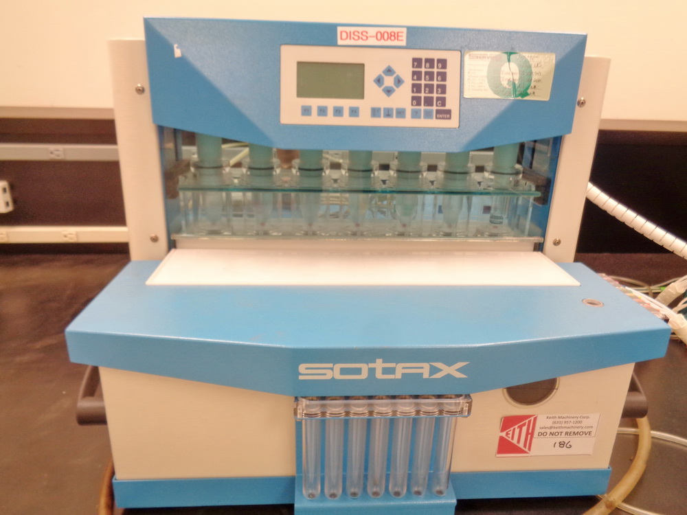 Sotax Dissolution System, Model CH-4123, S/N 01-1-028 VA 25, 3 ...
