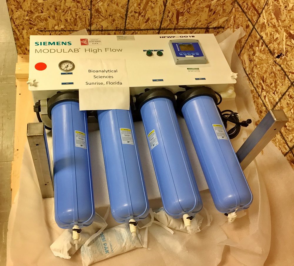Siemens Water System, Model Modulab High Flow ALL EQUIPMENT IS SOLD AS IS, WHERE IS LOAD OUT FE