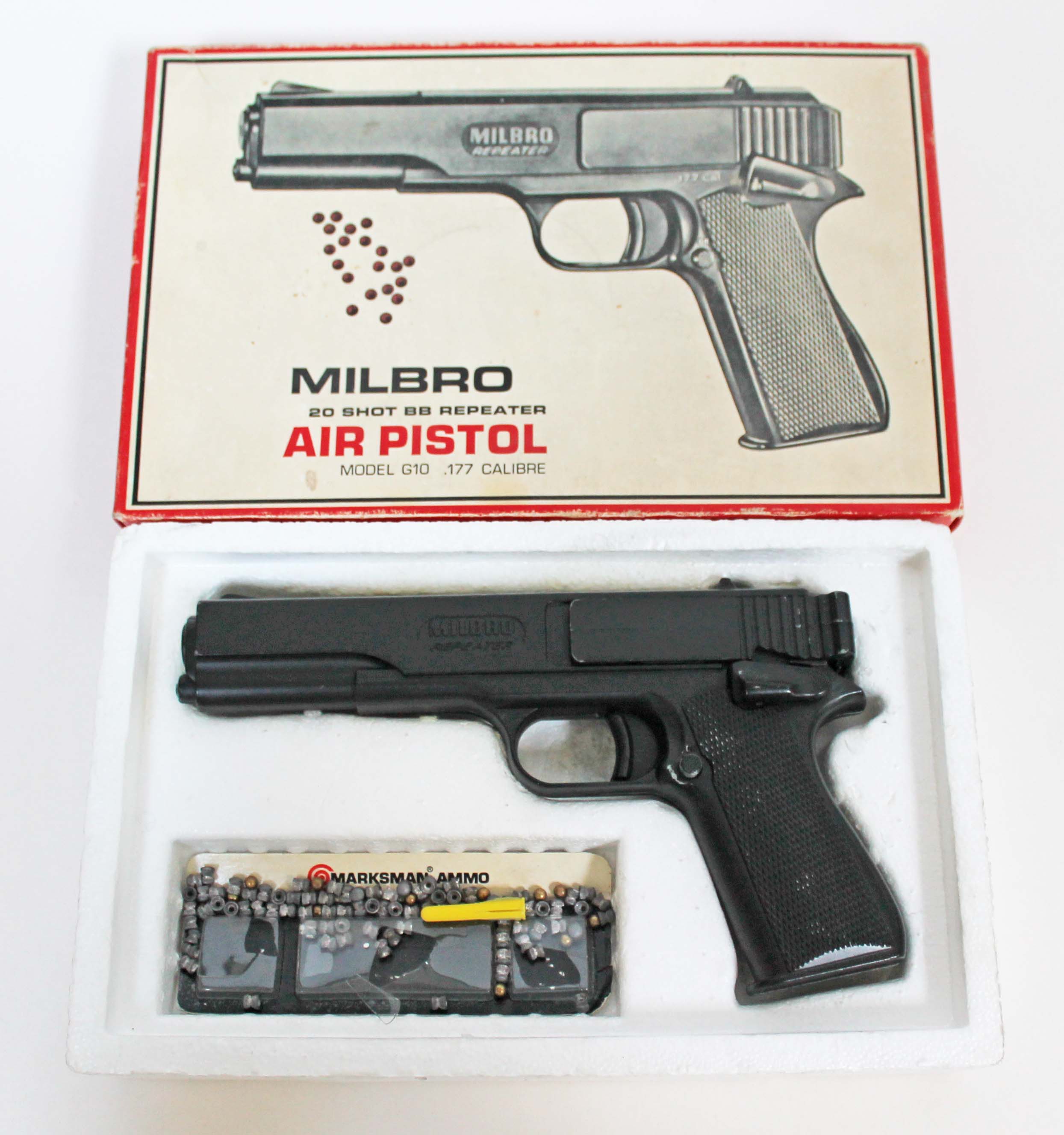 Milbro 20 Shot BB Repeater air pistol model G10.