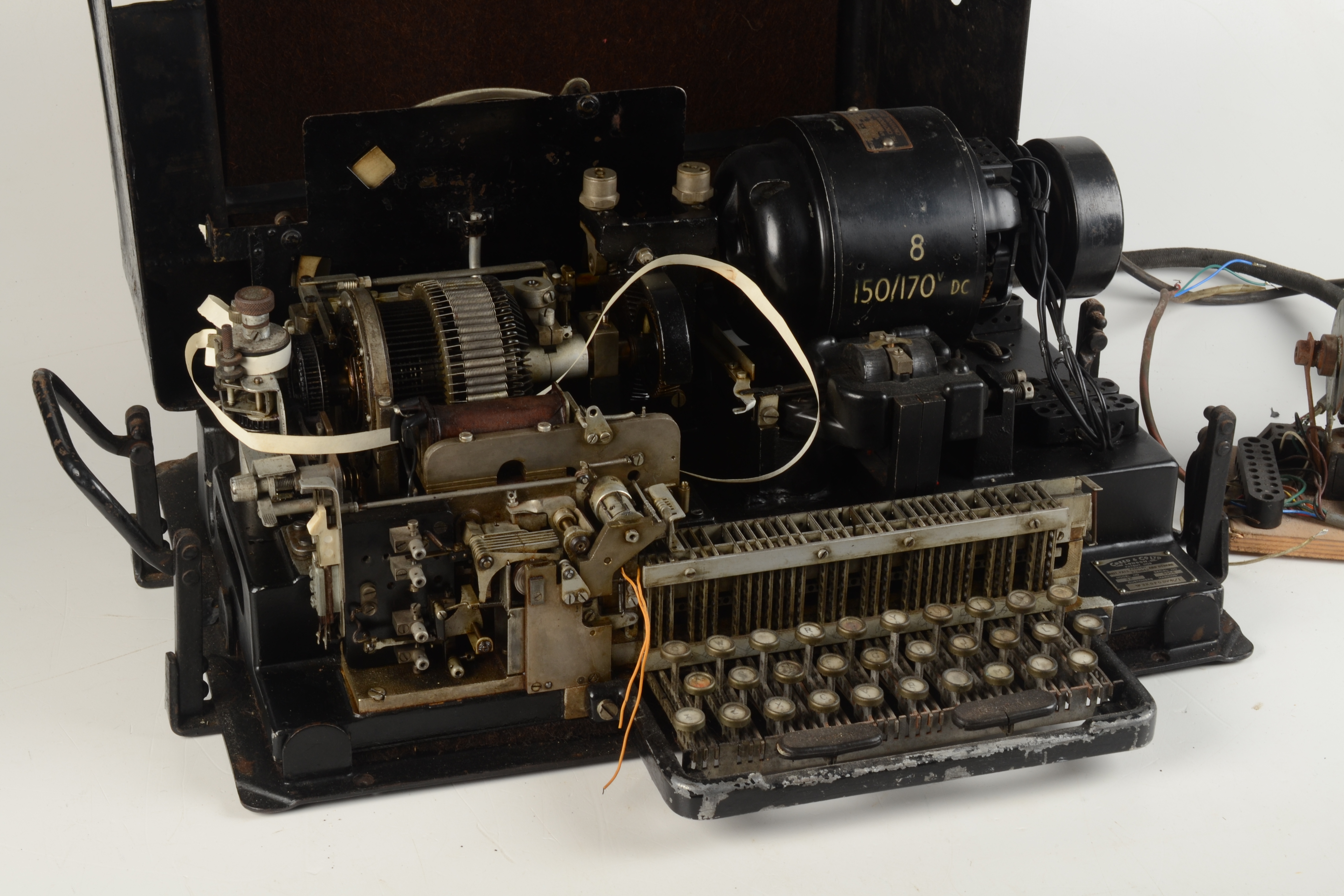 A Creed & Co. Ltd. London teleprinter, Model No.3X, Serial No.5958, in ...