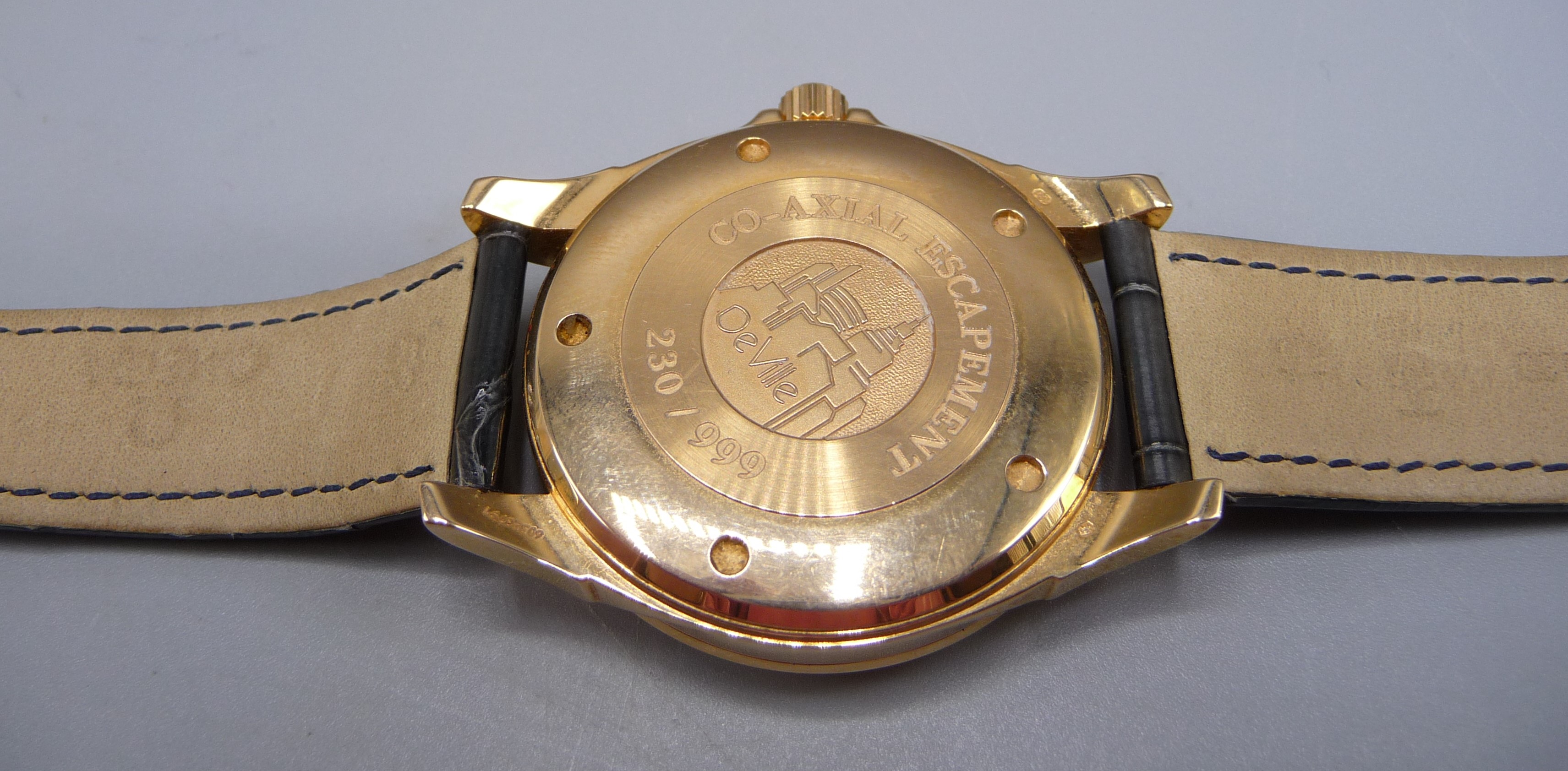 An Omega gentleman's 18ct gold Deville Co-Axial wristwatch, a limited ...