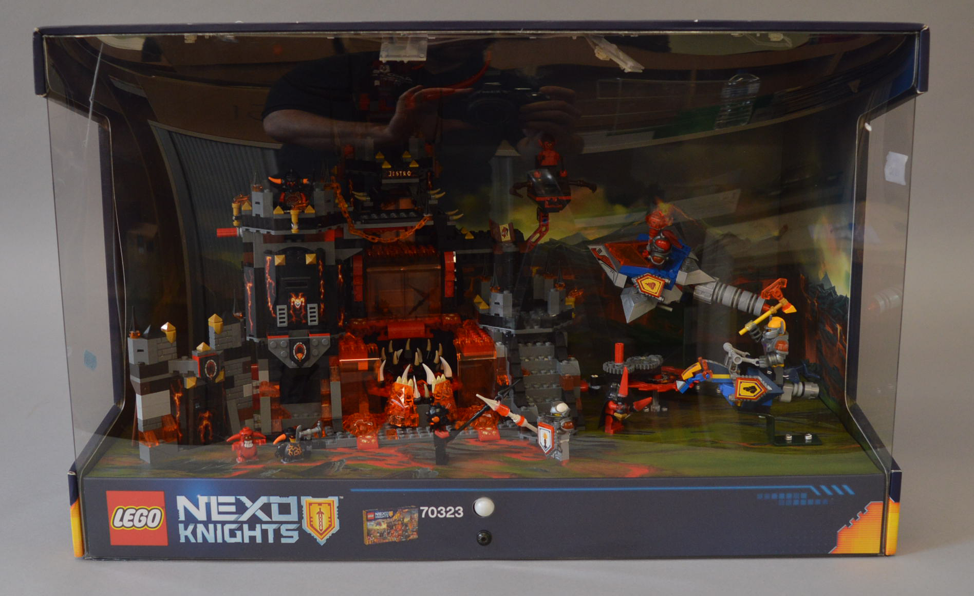 A Lego 'Nexo Knights' Shop Display Unit featuring set 70323, with some ...