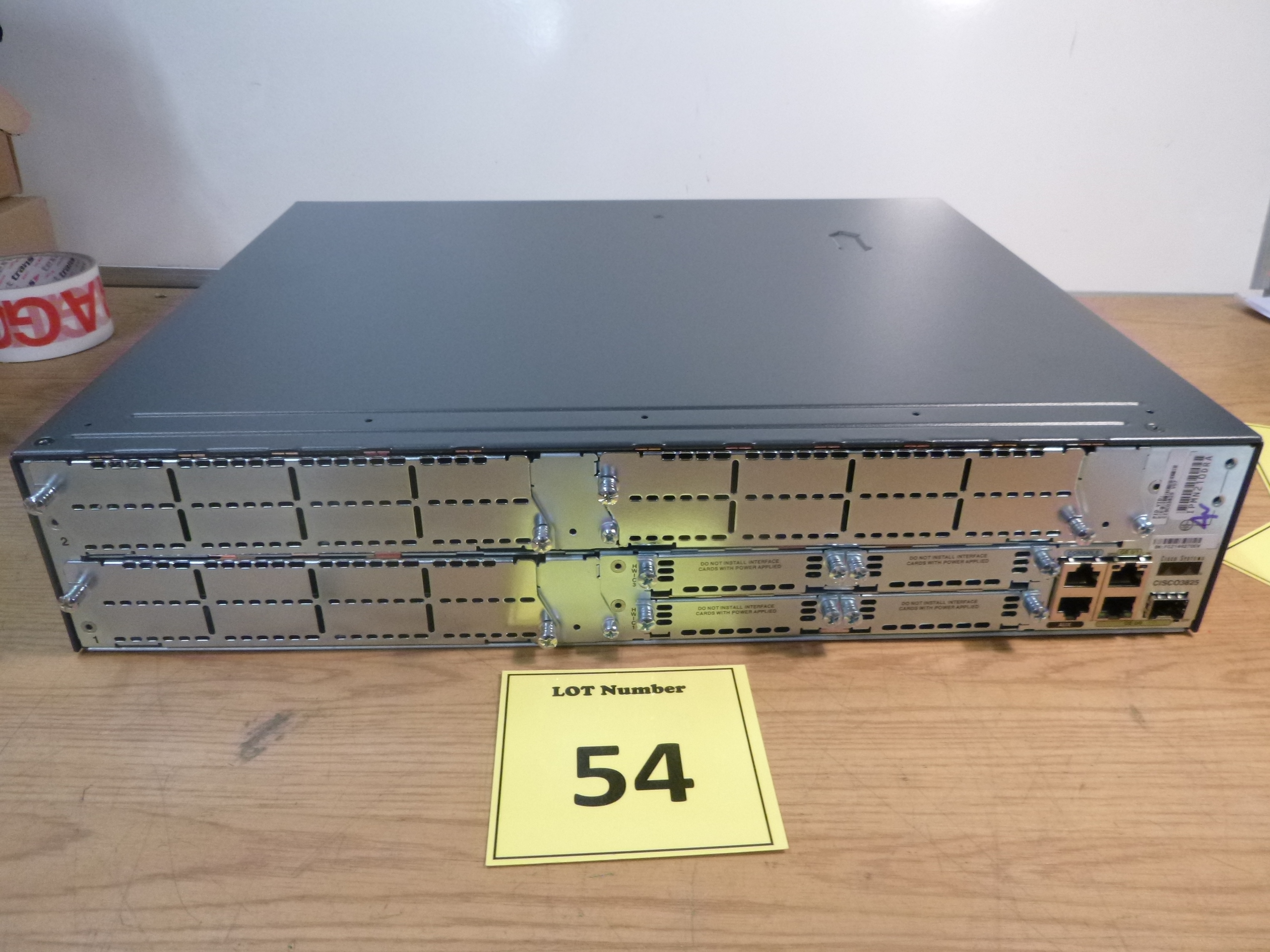 CISCO 3800 SERIES INTEGRATED SERVICES ROUTER MODEL 3825. IN UNMARKED AS ...