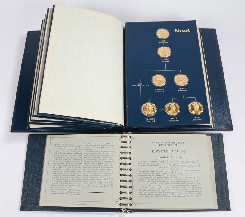 Franklin Mint "The Kings and Queens Collection" comprising 43 gold ...