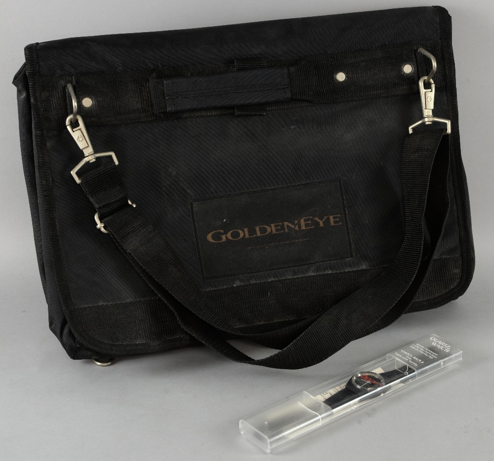 James Bond - GoldenEye official 007 satchel bag & a Quartz watch (boxed)