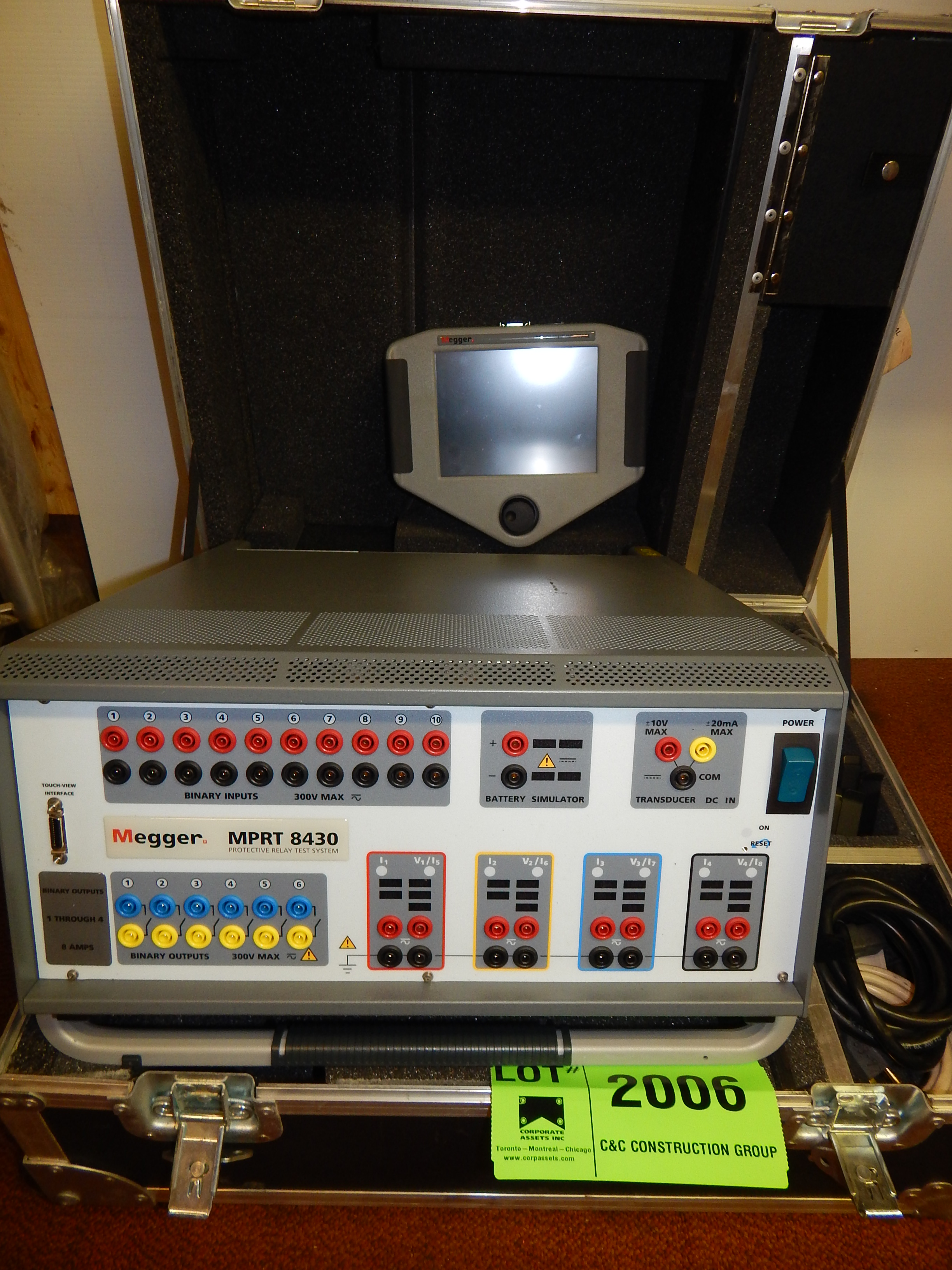 MEGGER MPRT 8430 PROTECTIVE RELAY TEST SYSTEM WITH MEGGER TOUCH VIEW ...