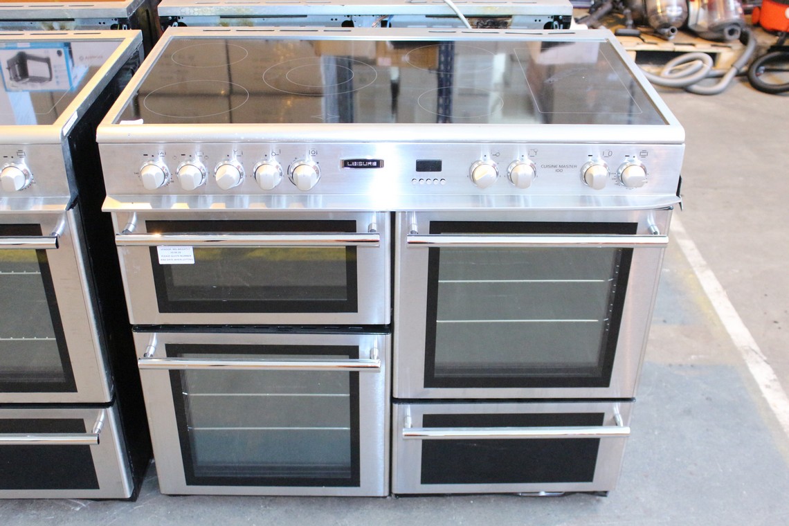 1 x LEISURE CUISINE MASTER 100 PROFESSIONAL 4 DOOR ELECTRIC RANGE ...