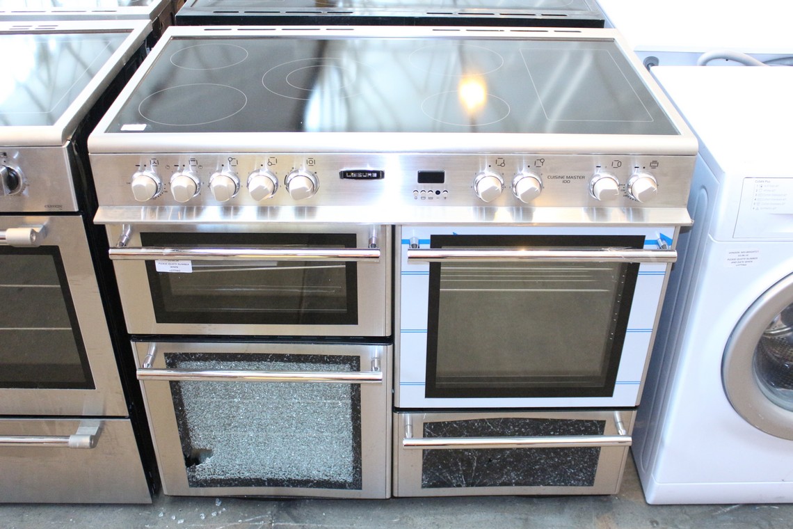 1 x LEISURE CUISINE MASTER 100 PROFESSIONAL 4 DOOR ELECTRIC RANGE ...