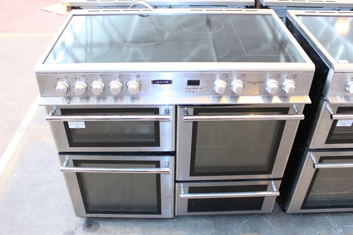 1 x LEISURE CUISINE MASTER 100 PROFESSIONAL 4 DOOR ELECTRIC RANGE ...